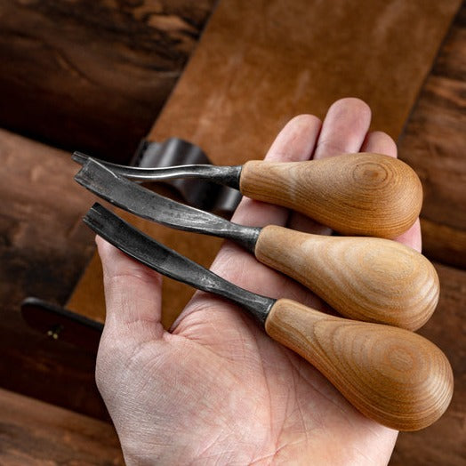 Fadir Bent Palm Gouge Set of 3 – Wood Tamer